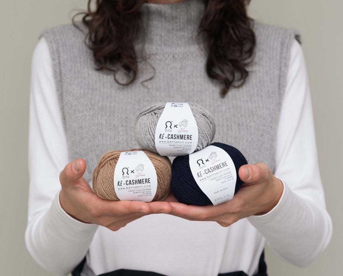 Filati cashmere rigenerato gomitoli RE-Cashmere - Rifò X Bettaknit