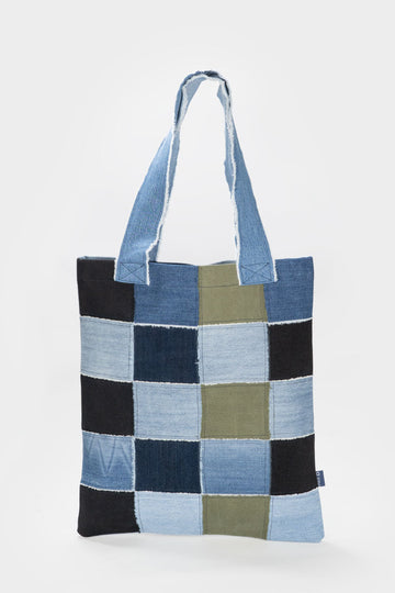 Borsa Shopper Upcycled Jeans Patchwork - Moda Sostenibile Rifò