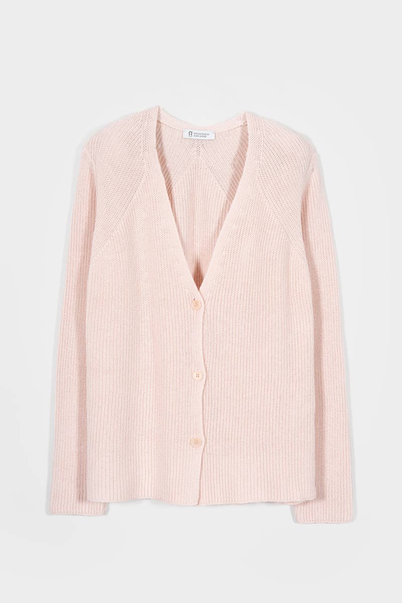 Cardigan Donna Cotone Rigenerato Rosa Aspasia - Rifò