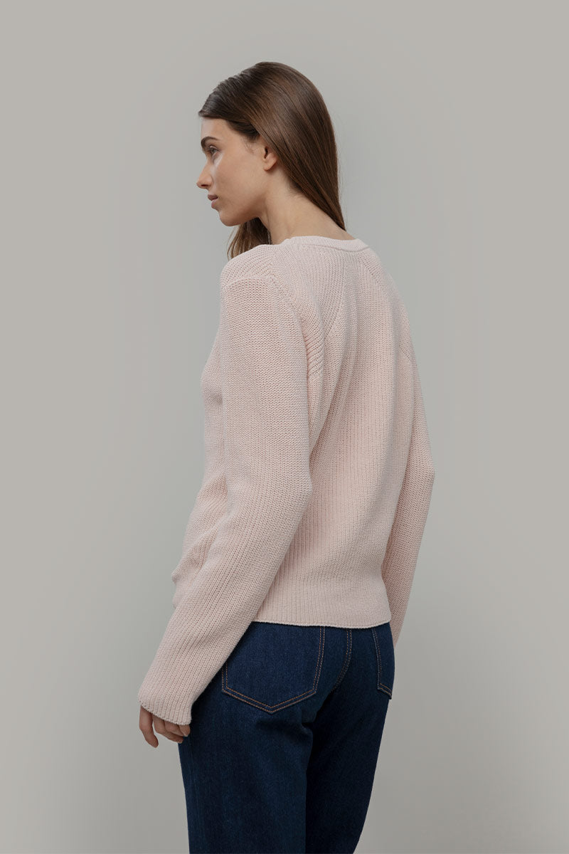 Maglia Girocollo Donna Cotone Rigenerato Rosa Fanny - Rifò