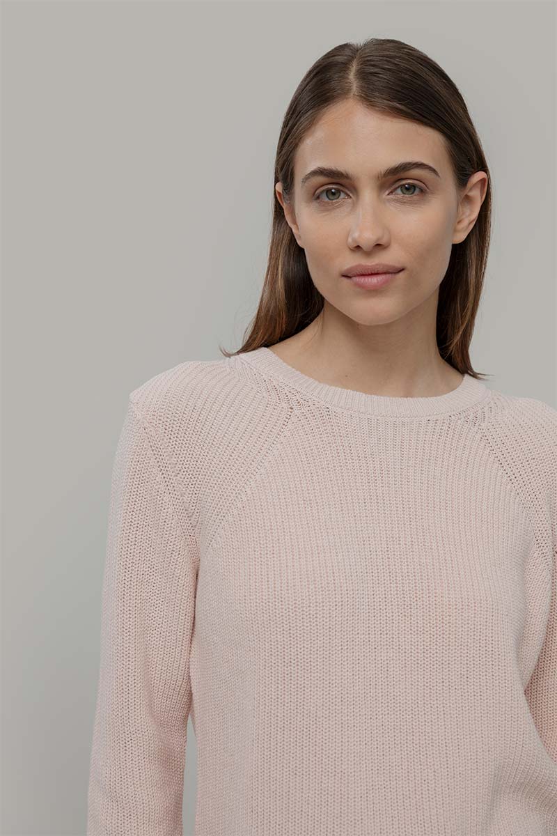 Maglia Girocollo Donna Cotone Rigenerato Rosa Fanny - Rifò