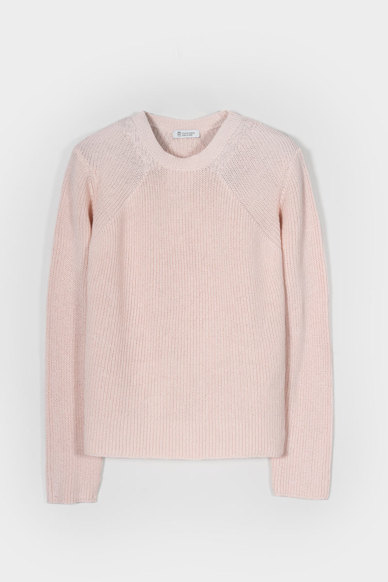 Maglia Girocollo Donna Cotone Rigenerato Rosa Fanny - Rifò