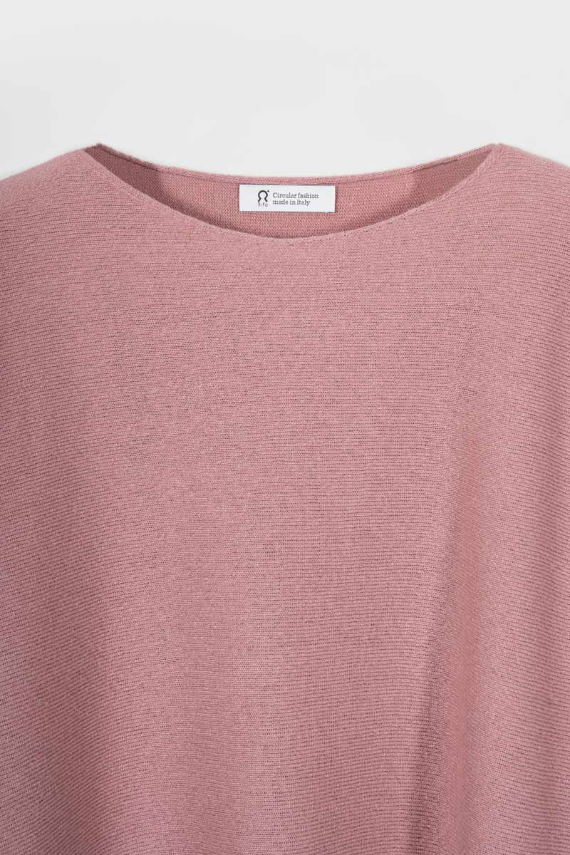 Maglia Seta Donna Scollo a Barca Daya Rosa - Rifò