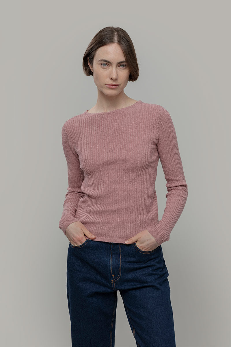 Maglia Seta Donna Nausicaa Rosa - Seta Rigenerata - Rifò