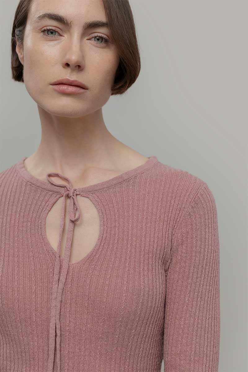 Maglia Seta Donna Nausicaa Rosa - Seta Rigenerata - Rifò